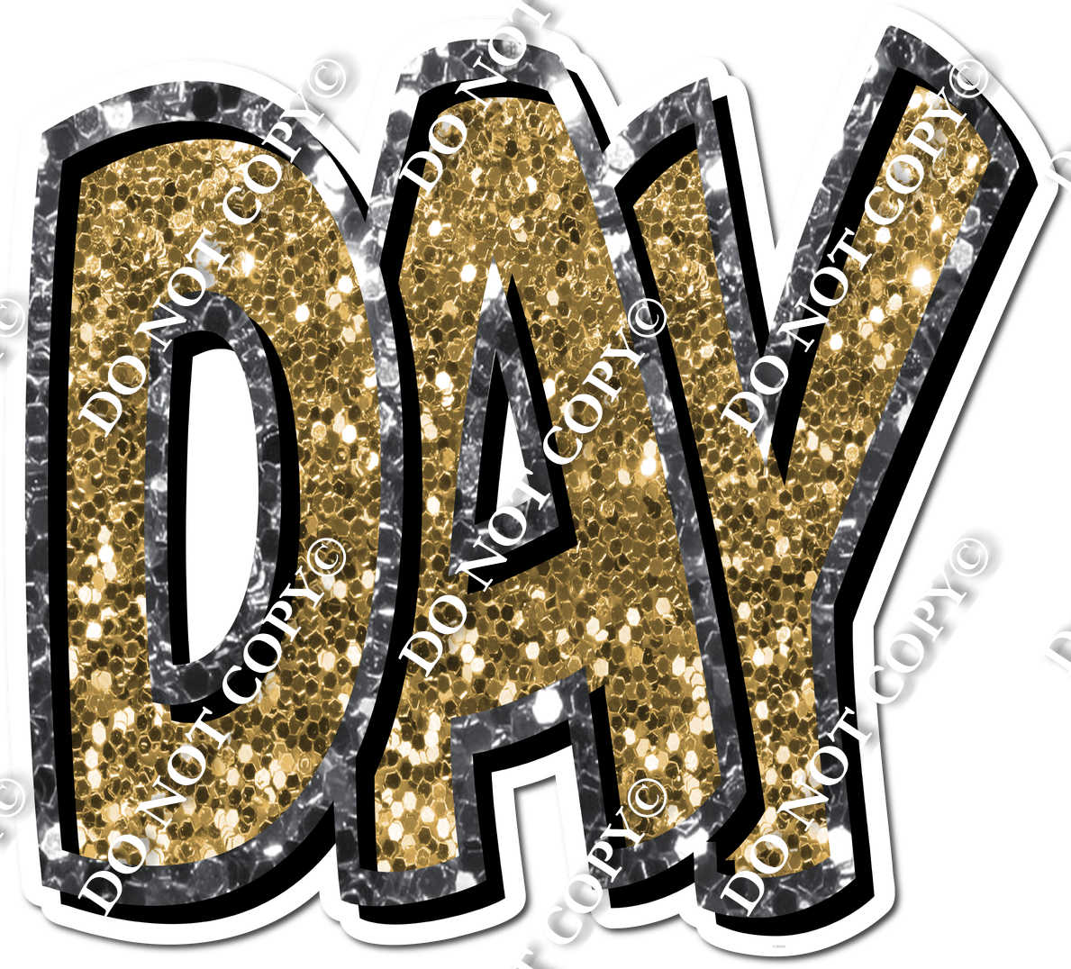 Gold & Silver Sparkle - Day w/ Variant| Sign Swag USA