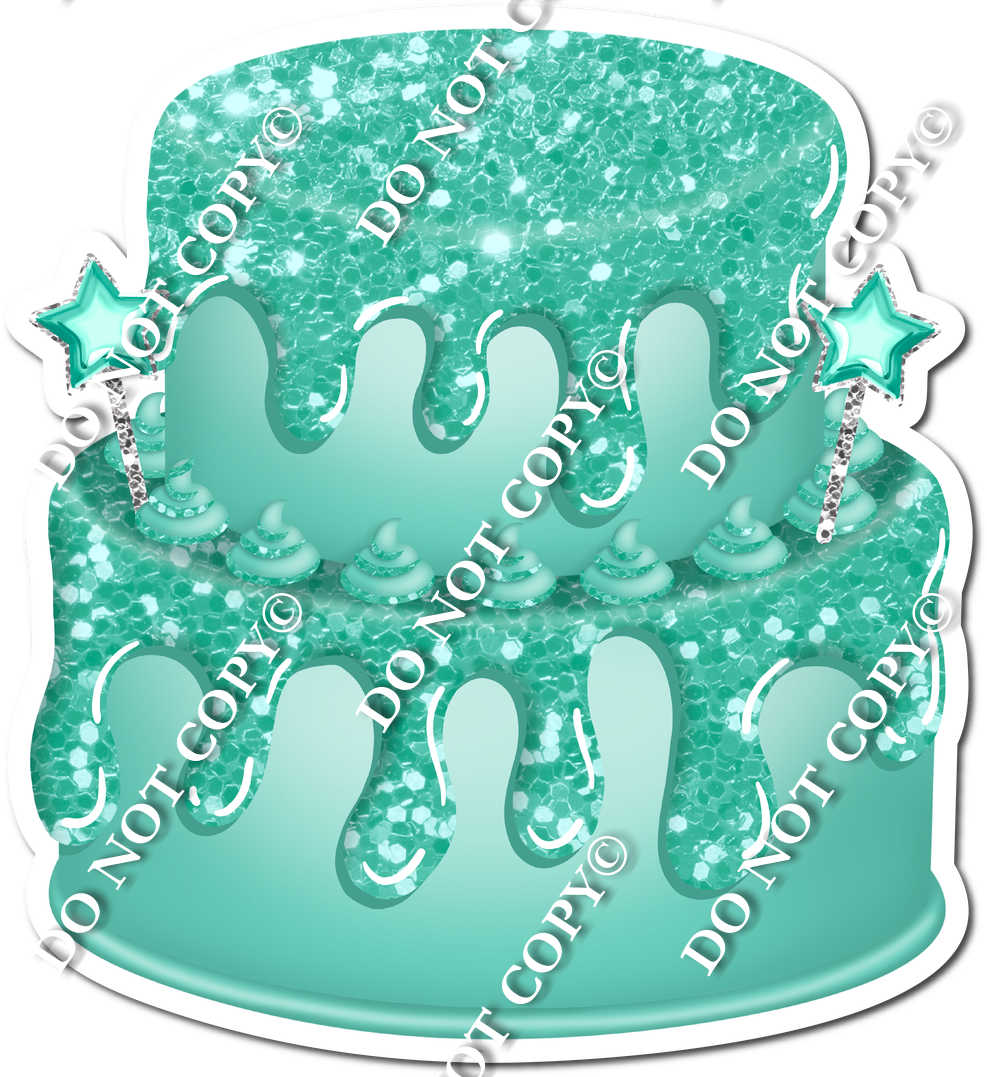 2 Tier Mint Cake, Mint Dollops & Drip| Sign Swag USA
