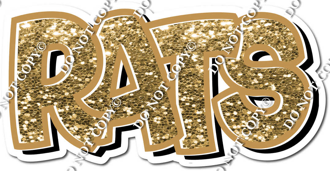 Split BB - Gold Sparkle Cong Rats| Sign Swag USA