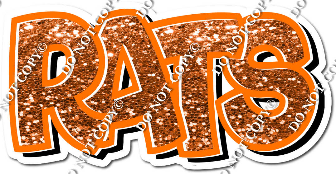 Split BB - Orange Sparkle Cong Rats| Sign Swag USA