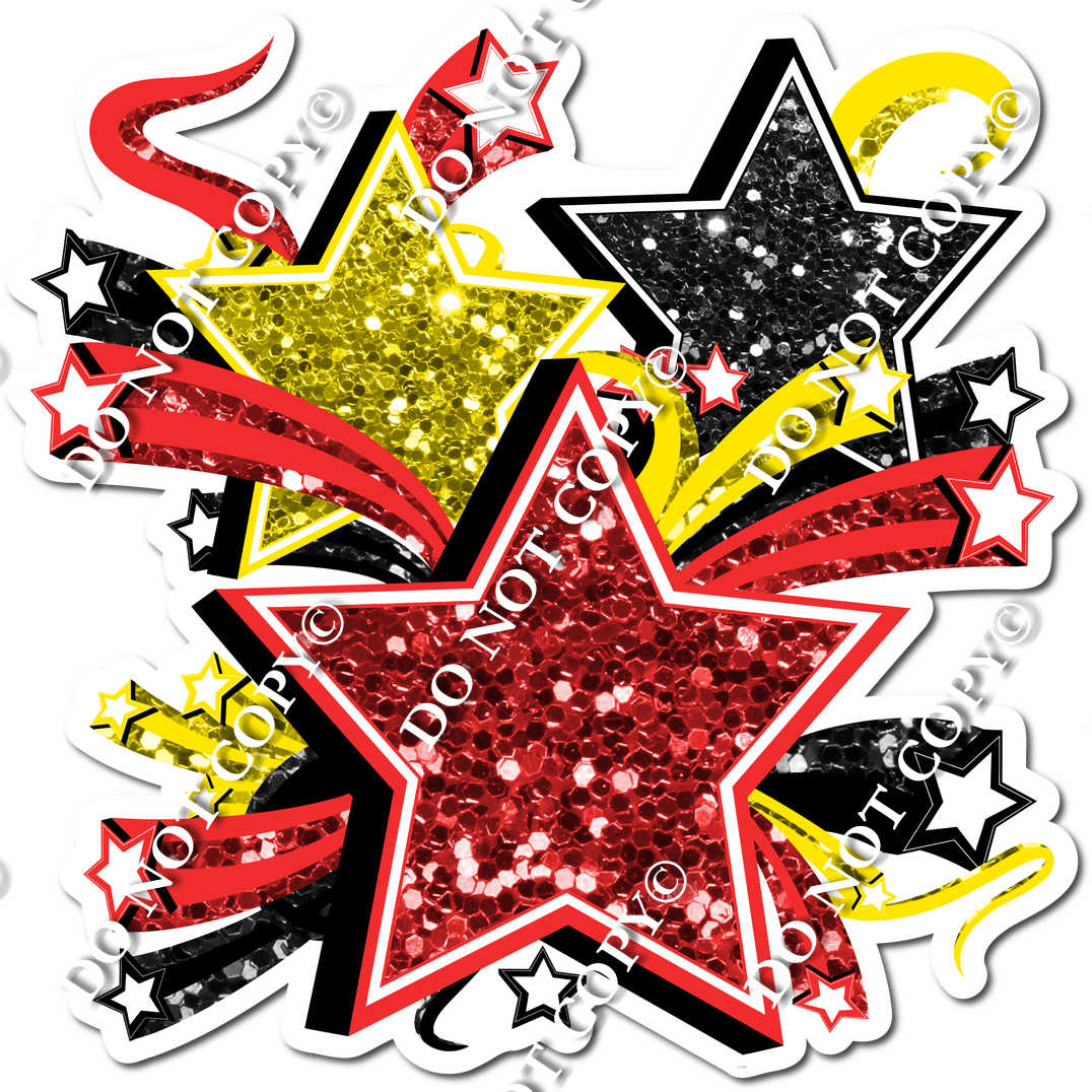 Red, Yellow & Black Star Bundle| Sign Swag USA