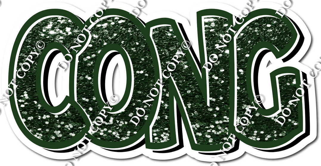 Split BB Font - Hunter Green Sparkle Cong Rats Statement w/ Variants ...