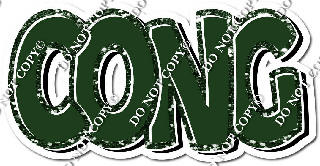 Split BB Font - Flat Hunter Green Cong Rats Statement w/ Variants| Sign ...