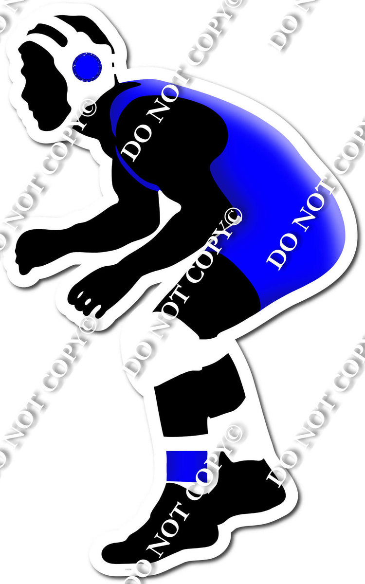 Blue Wrestler - Closed Legs| Sign Swag USA