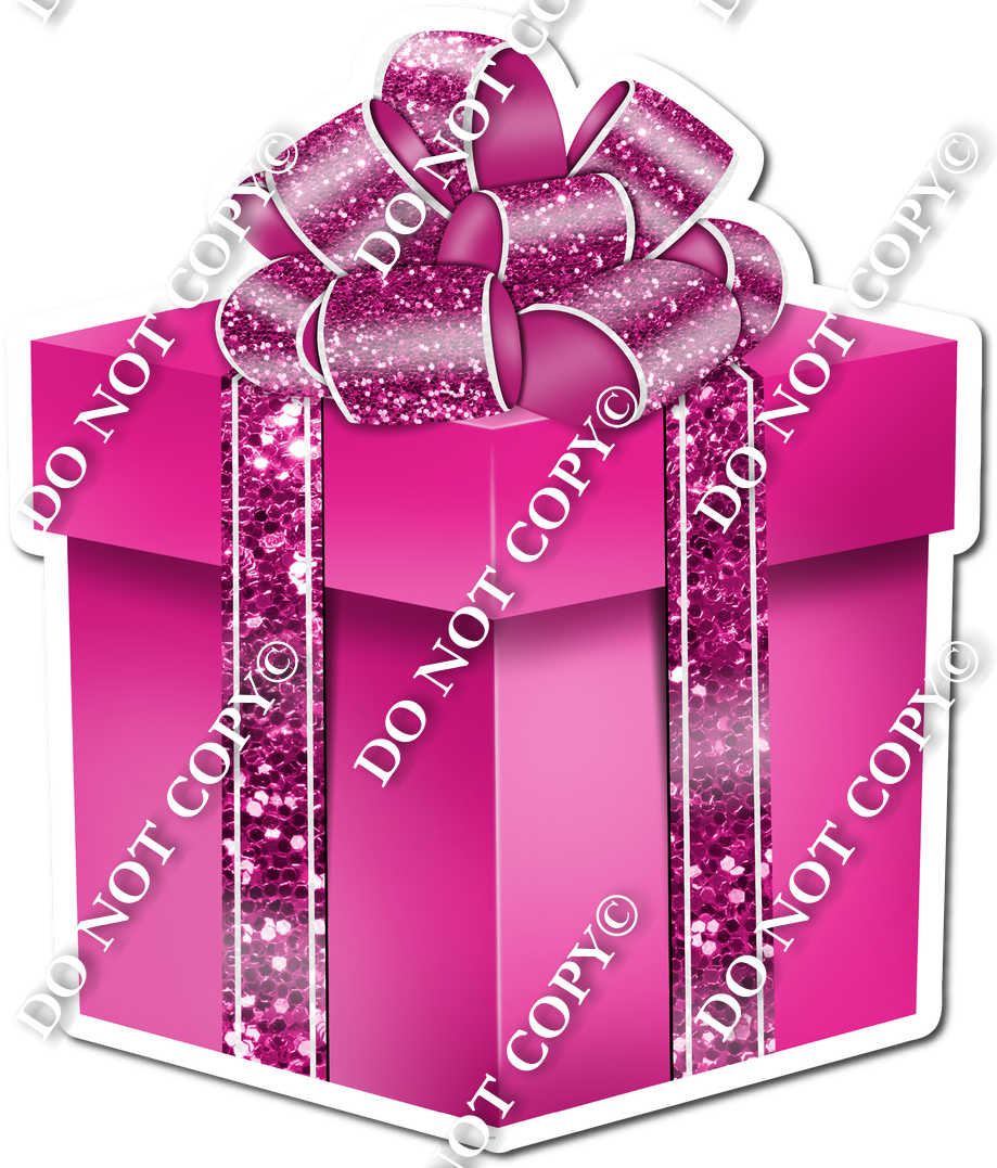 Sparkle - Hot Pink Box & Hot Pink Present - Style 4| Sign Swag USA