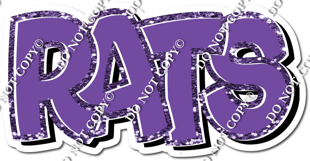 Split BB Font - Flat Purple Cong Rats Statement w/ Variants| Sign Swag USA
