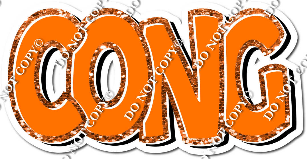 Split BB Font - Flat Orange Cong Rats Statement| Sign Swag USA
