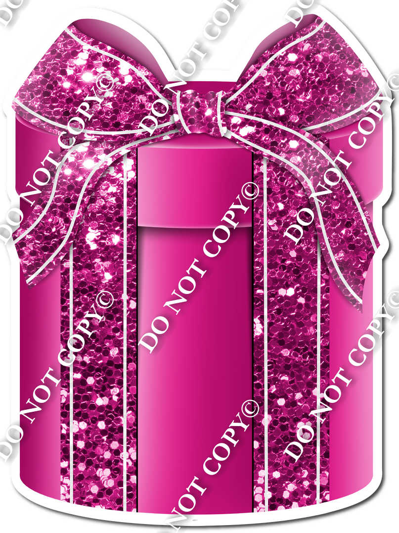 Sparkle - Hot Pink Box & Hot Pink Present - Style 3| Sign Swag USA