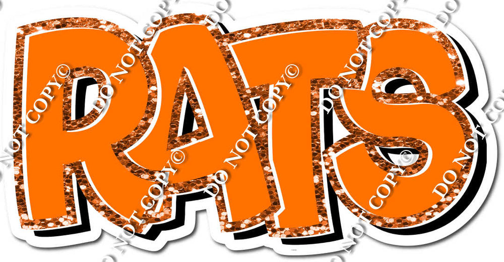 Split BB Font - Flat Orange Cong Rats Statement w/ Variants| Sign Swag USA