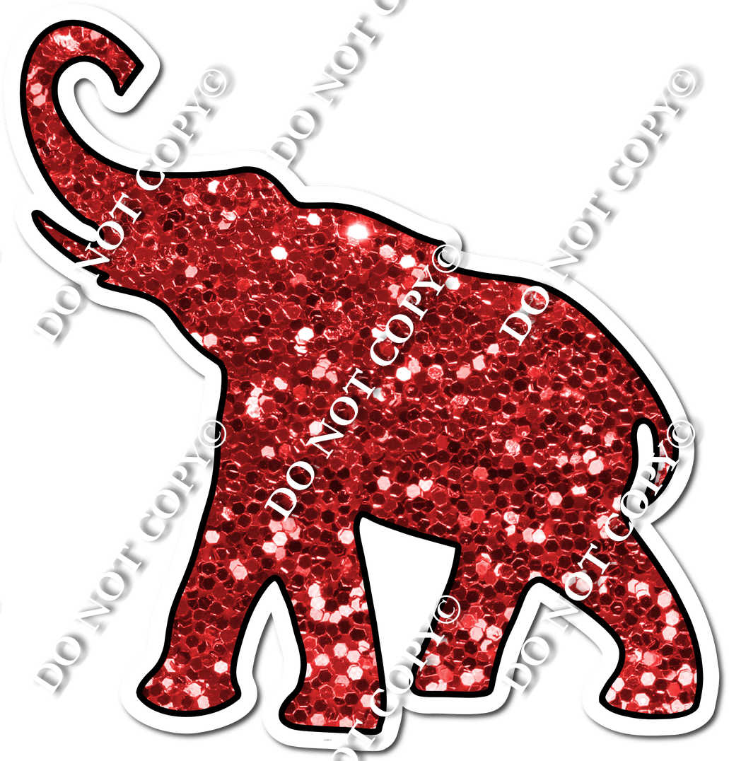 Red Sparkle Elephant w/ Variants| Sign Swag USA