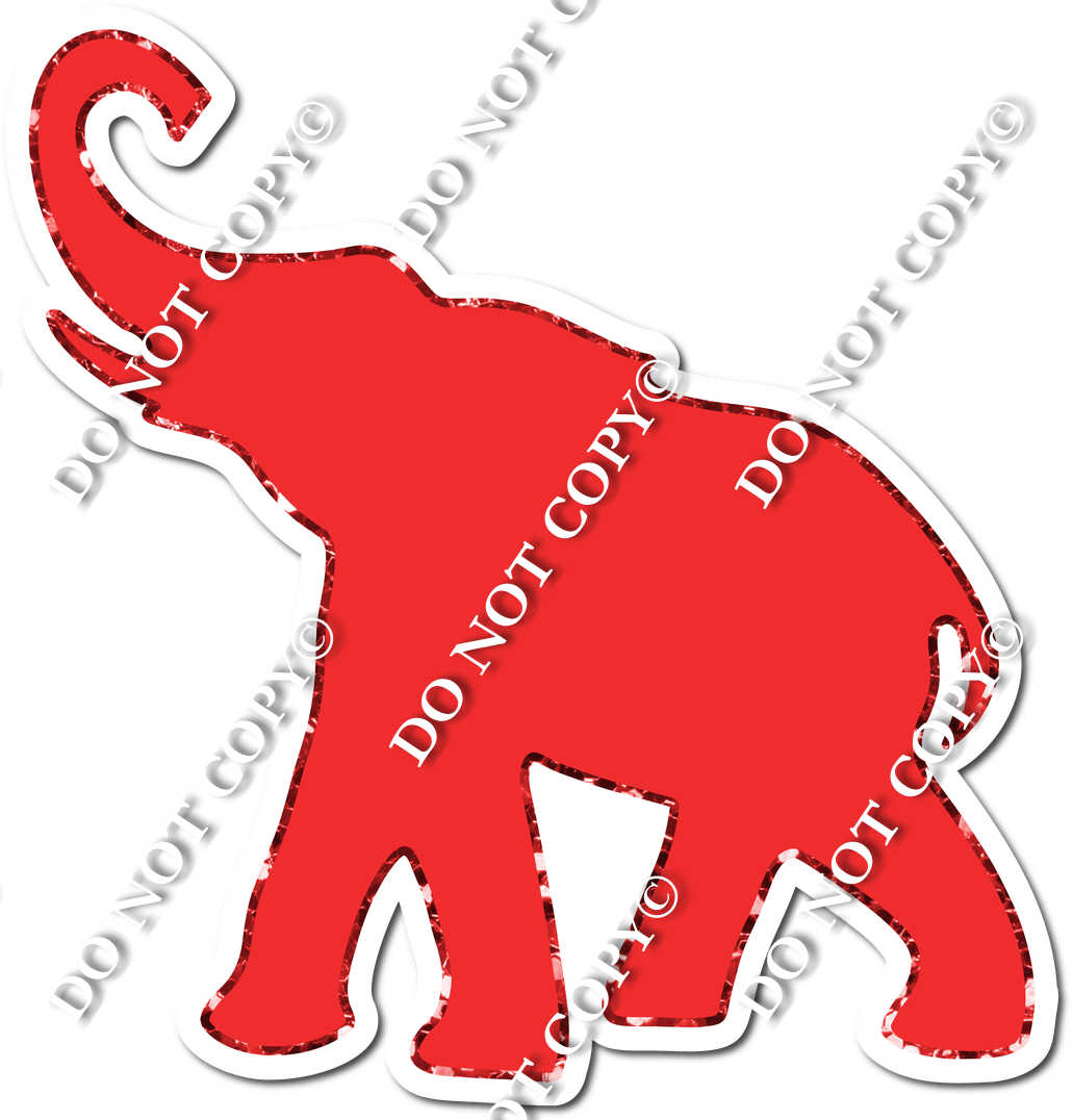 Flat Sparkle Elephant| Sign Swag USA
