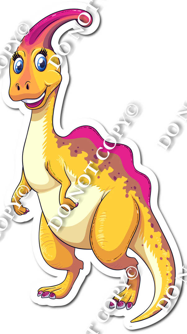 Yellow & Pink Dinosaur| Sign Swag USA