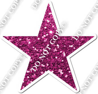 Sparkle - Hot Pink Star| Sign Swag USA