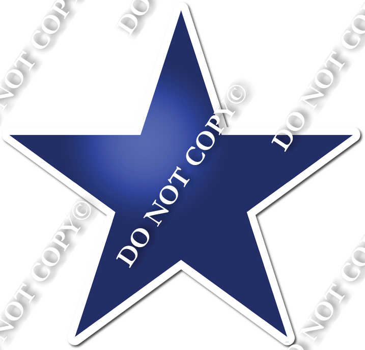Flat - Navy Blue Star - Style 2| Sign Swag USA