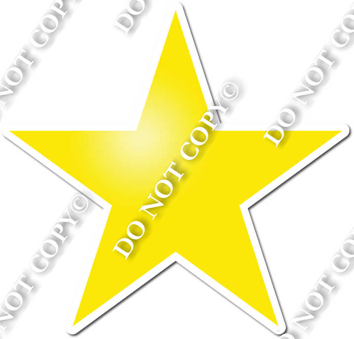 Flat - Yellow Star - Style 2| Sign Swag USA