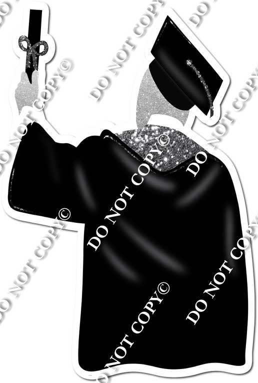 Silver Sparkle Grad Guy w/ Variants| Sign Swag USA