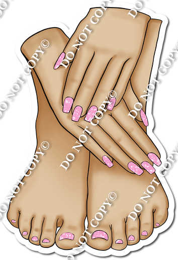 Light Skin Tone Baby Pink Mani Pedi w/ Variant| Sign Swag USA