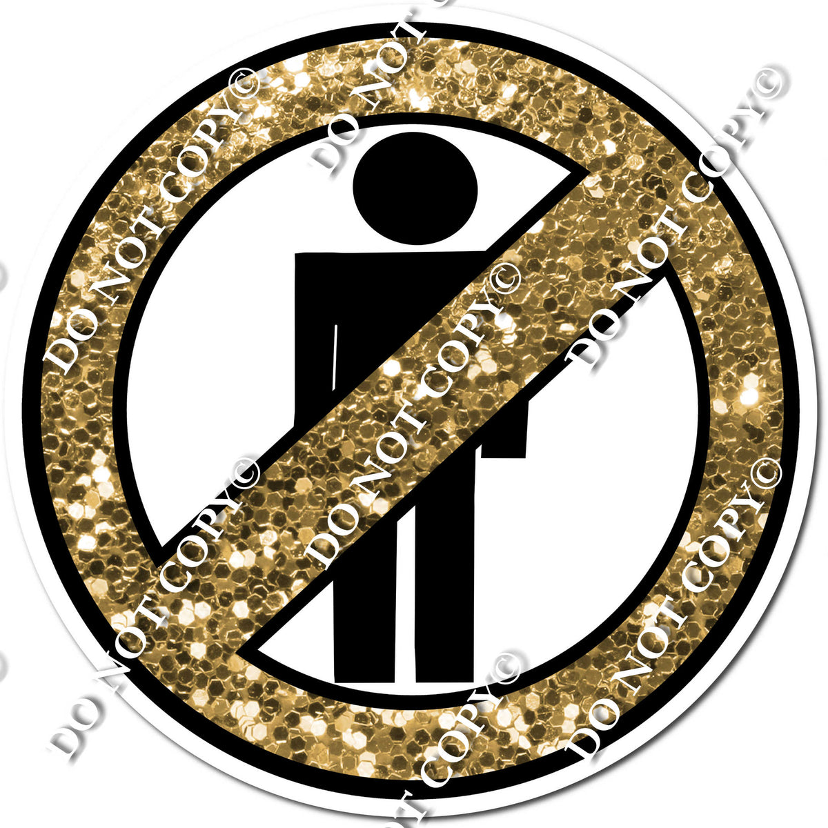 No People Sign - Gold| Sign Swag USA