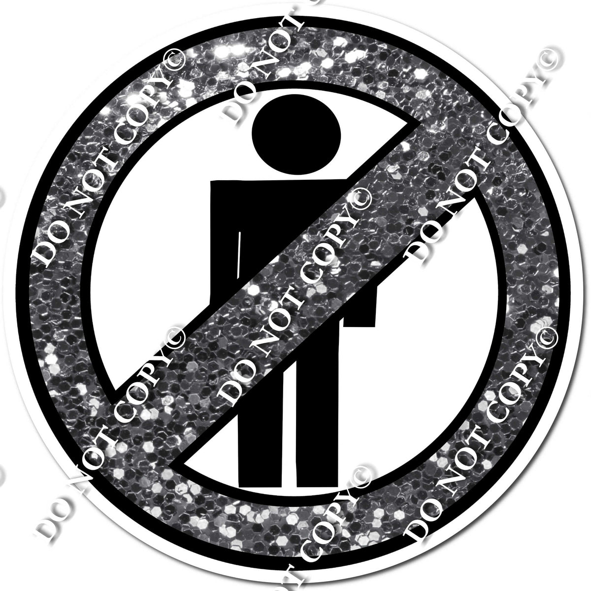 No People Sign - Silver| Sign Swag USA