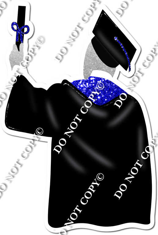 Blue Sparkle Grad Guy| Sign Swag USA