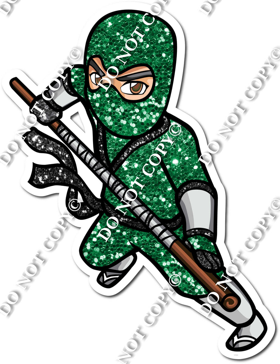 Light Skin Tone Green - Ninja Boy - Staff in Front| Sign Swag USA