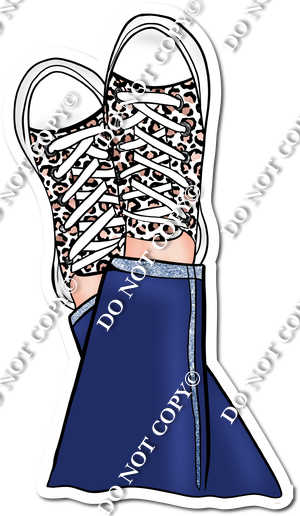 Light Skin Tone Wearing White Leopard Shoes| Sign Swag USA