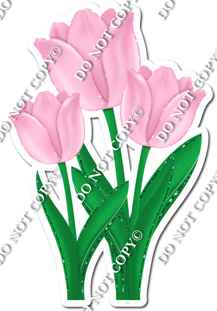 3 Tulips - Baby Pink -| Sign Swag USA