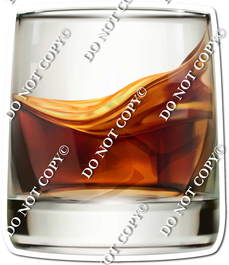 Whiskey / Bourbon Straight in Old Fashion Glass| Sign Swag USA