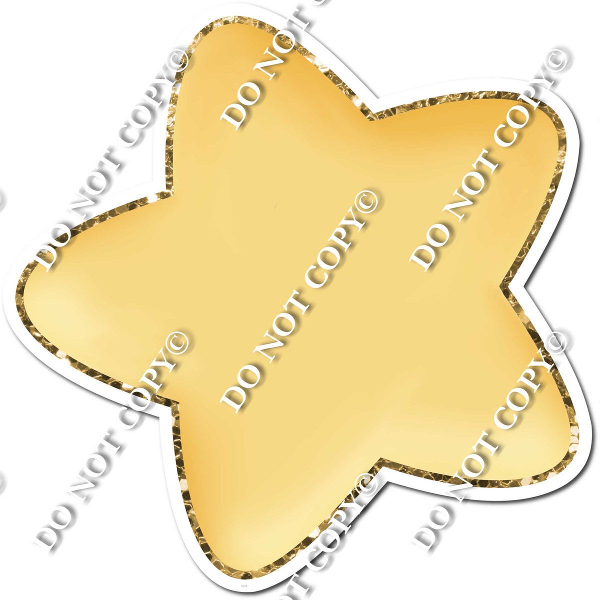 Round Star - Plain - Angled| Sign Swag USA