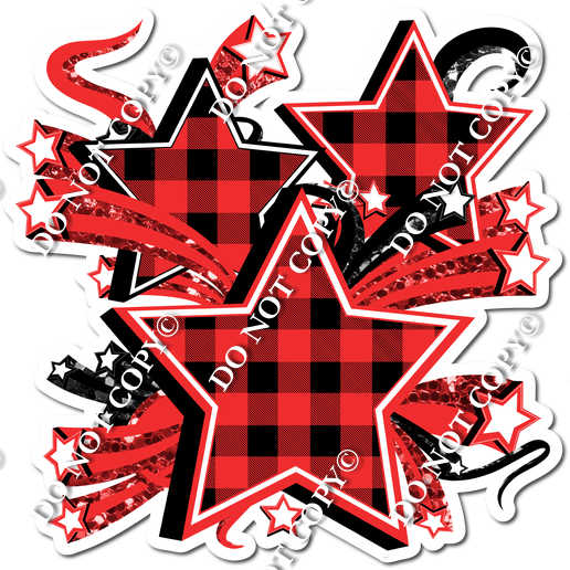 Red Plaid Star Bundle| Sign Swag USA