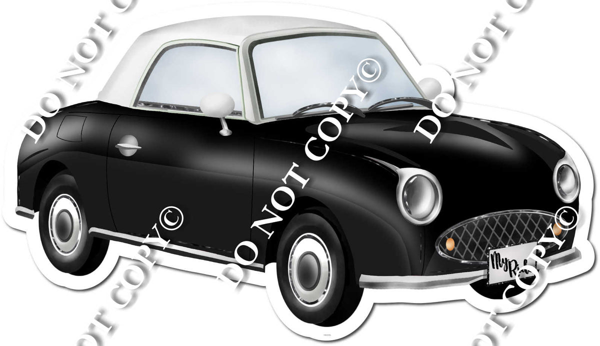 XL White Top Car - Black| Sign Swag USA