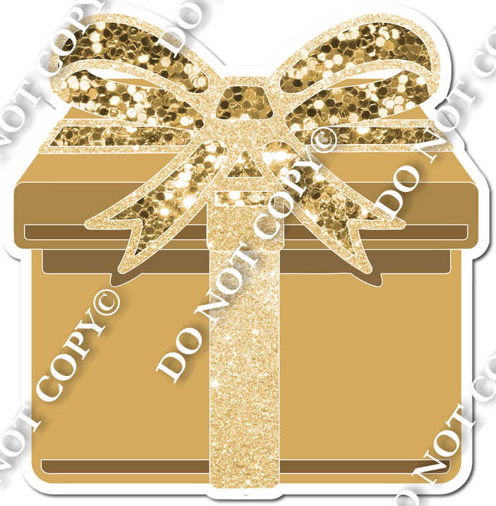 Gold Sparkle Present Yard Sign| Sign Swag USA