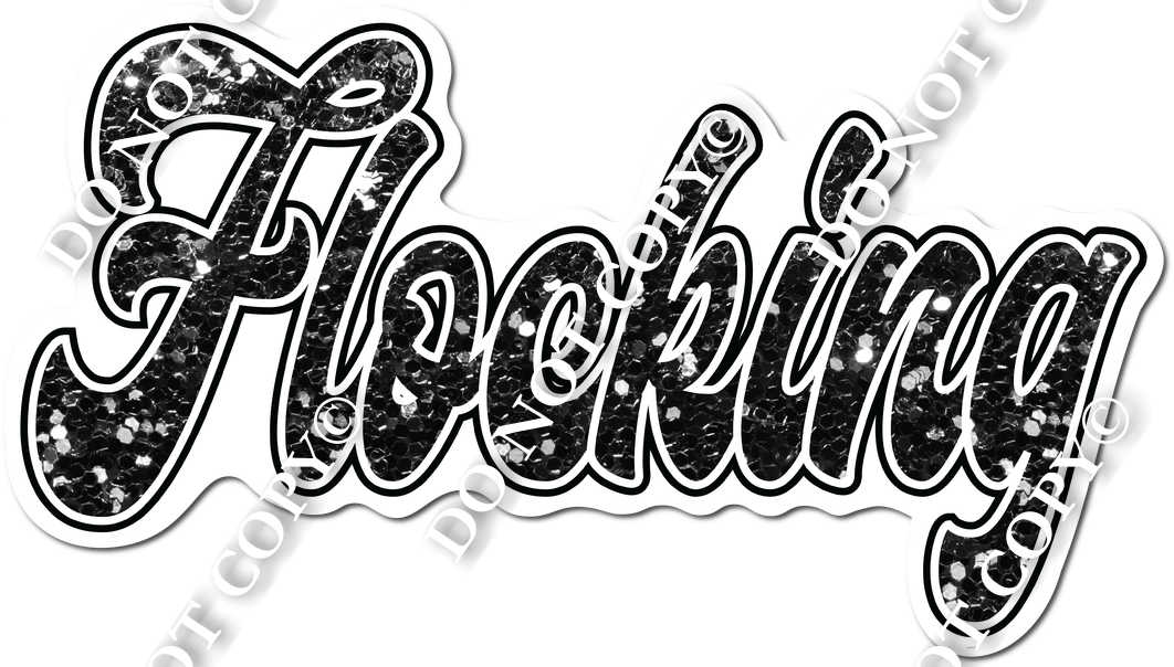 Flocking Black Sparkle Flash Yard Sign| Sign Swag USA