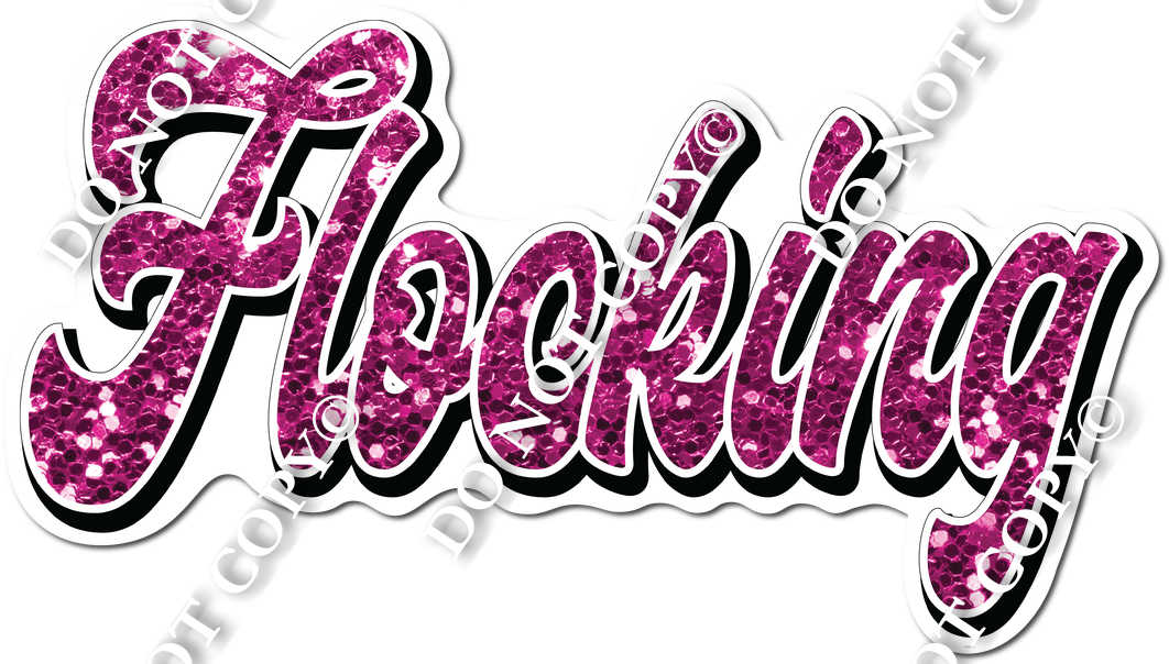 Flocking Hot Pink Sparkle Flash Yard Sign| Sign Swag USA