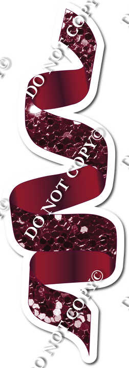 Sparkle Burgundy Streamer - Style 1| Sign Swag USA