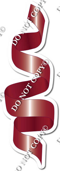 Flat Burgundy Streamer - Style 1| Sign Swag USA