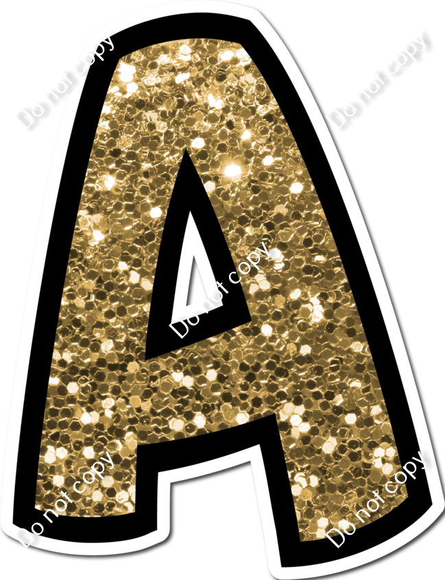 BB 12" Individuals - Gold Sparkle| Sign Swag USA