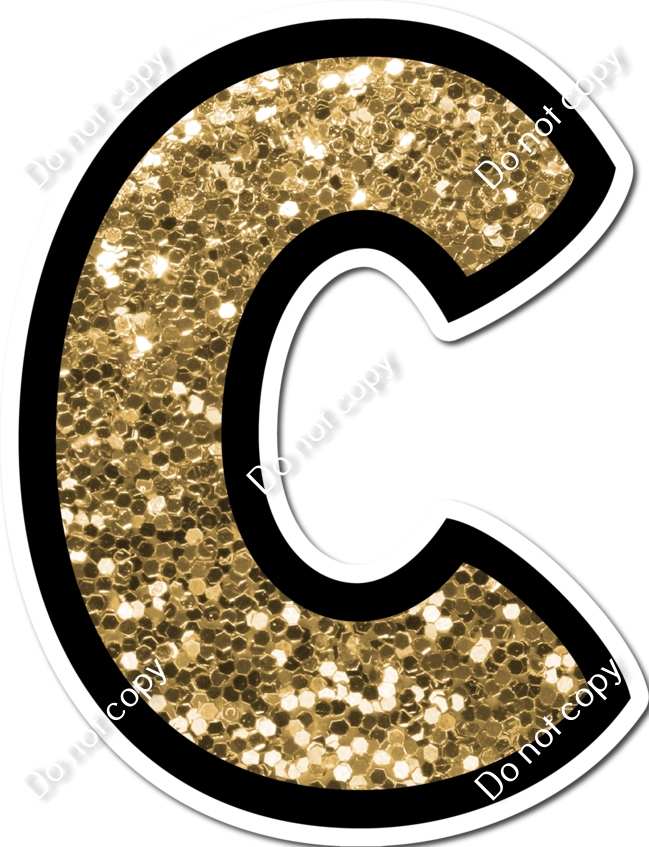 BB 12" Individuals - Gold Sparkle| Sign Swag USA