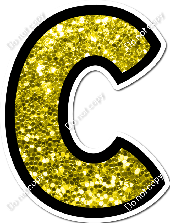 BB 12" Individuals - Yellow Sparkle| Sign Swag USA