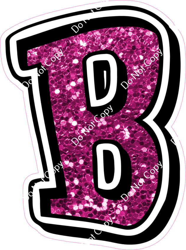 GR 12" Individuals - Hot Pink Sparkle| Sign Swag USA