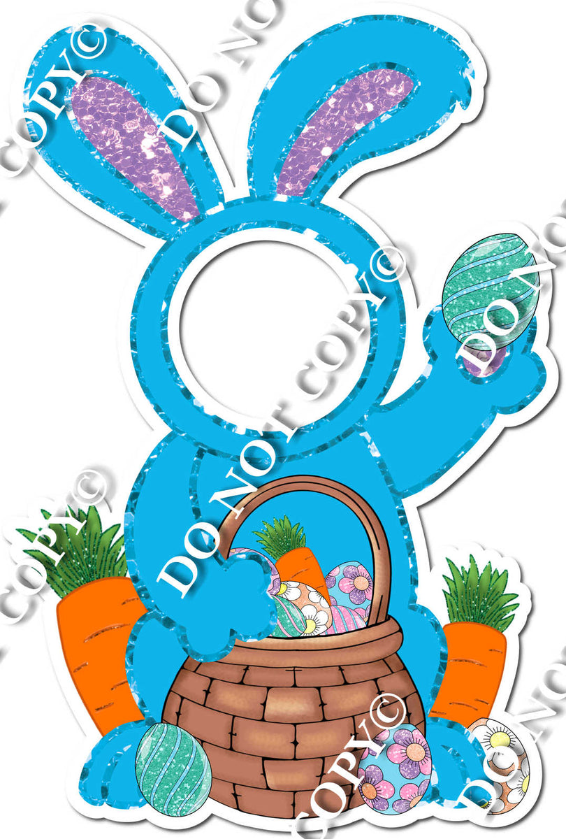 Blue Bunny Face Cut Out| Sign Swag USA