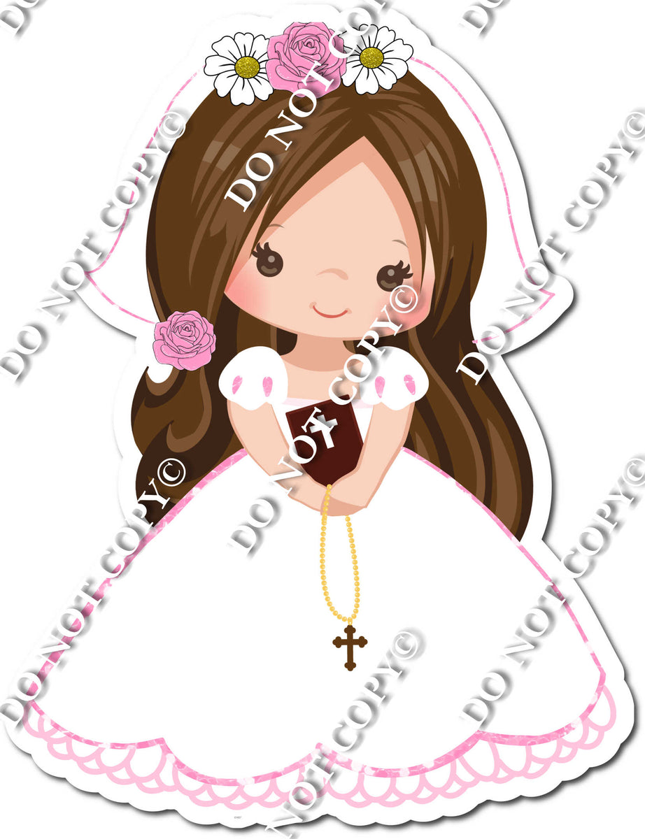 Light Skin Tone Communion Girl| Sign Swag USA