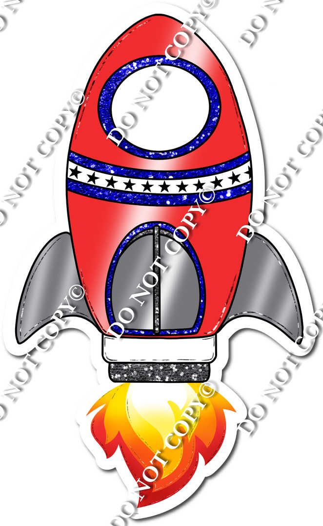 Rocket - Cutout w/ Flames| Sign Swag USA