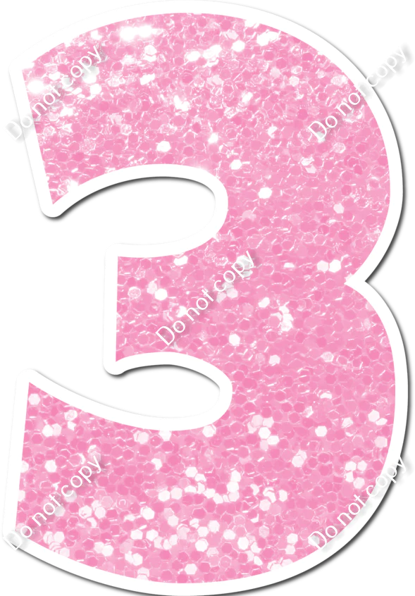 30" Individuals - Baby Pink Sparkle| Sign Swag USA