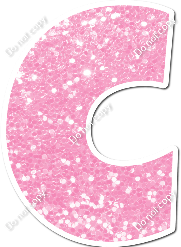 LG 12" Individuals - Baby Pink Sparkle| Sign Swag USA