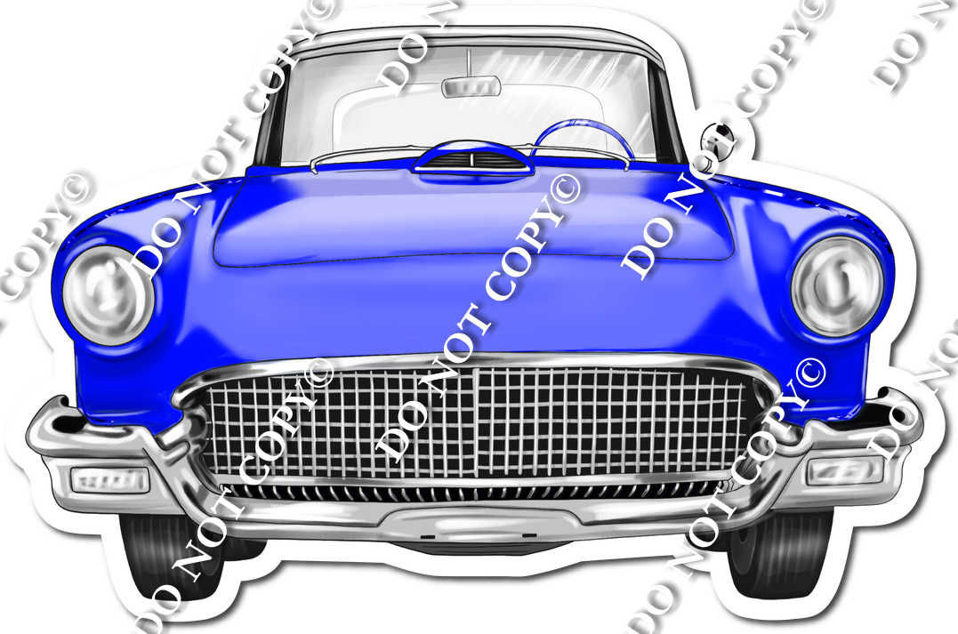 Front Facing Blue Car| Sign Swag USA