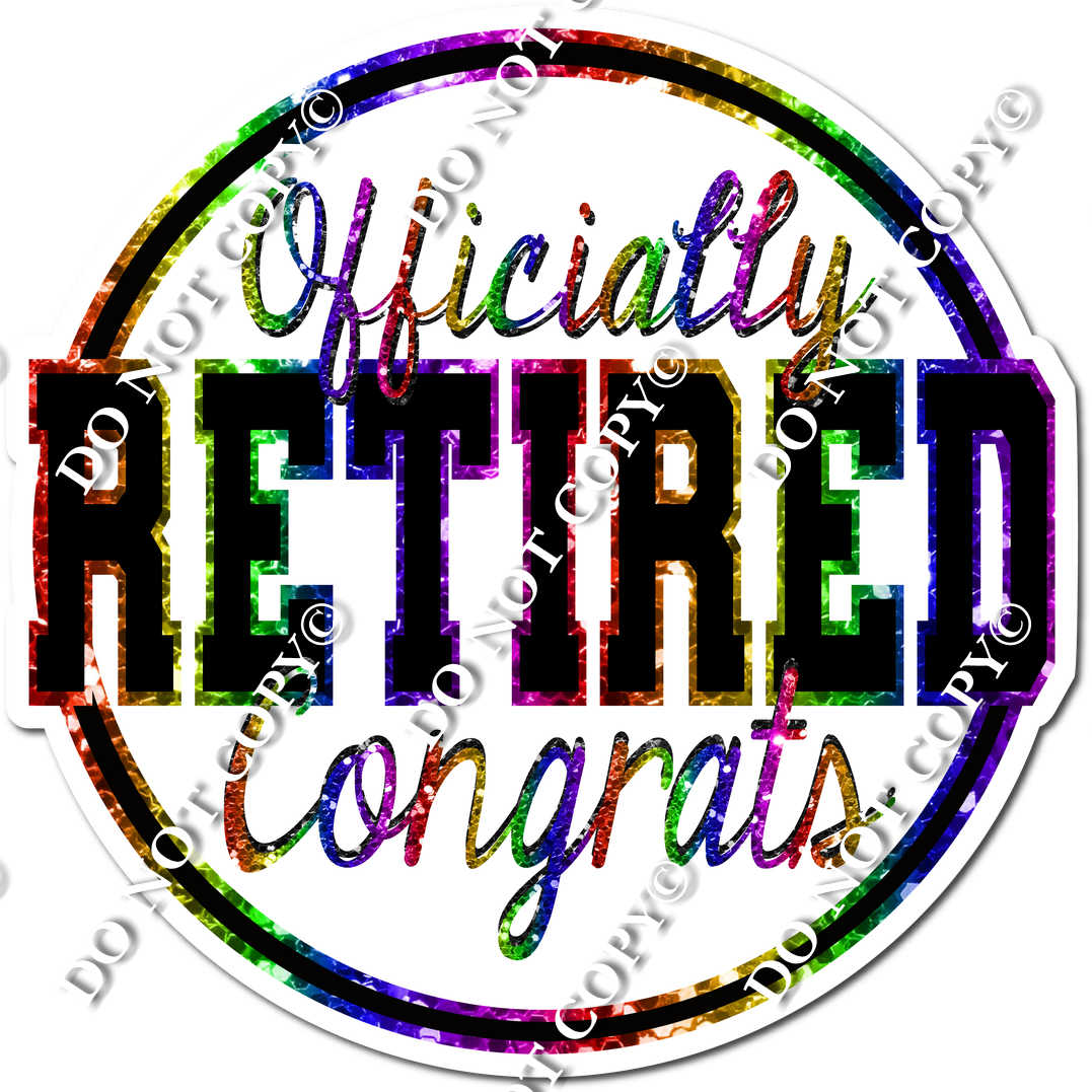 Officially Retired Congrats Statement w/ Variants| Sign Swag USA