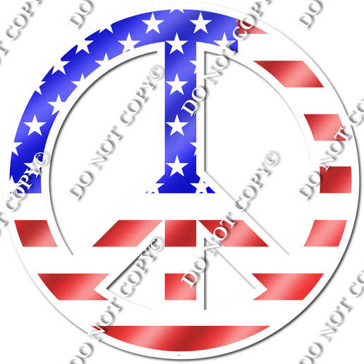 American Flag Peace Symbol| Sign Swag USA