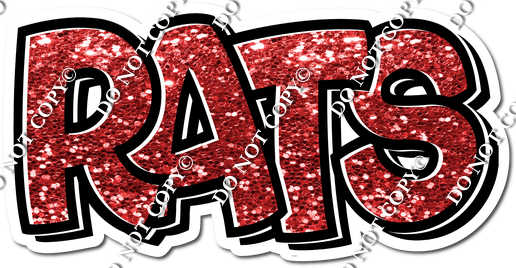 Split BB Font - Flat Blue & Yellow Sparkle Cong Rats Statement w/ Vari ...