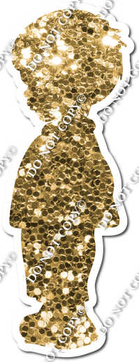 Gold Sparkle Boy Silhouette| Sign Swag USA
